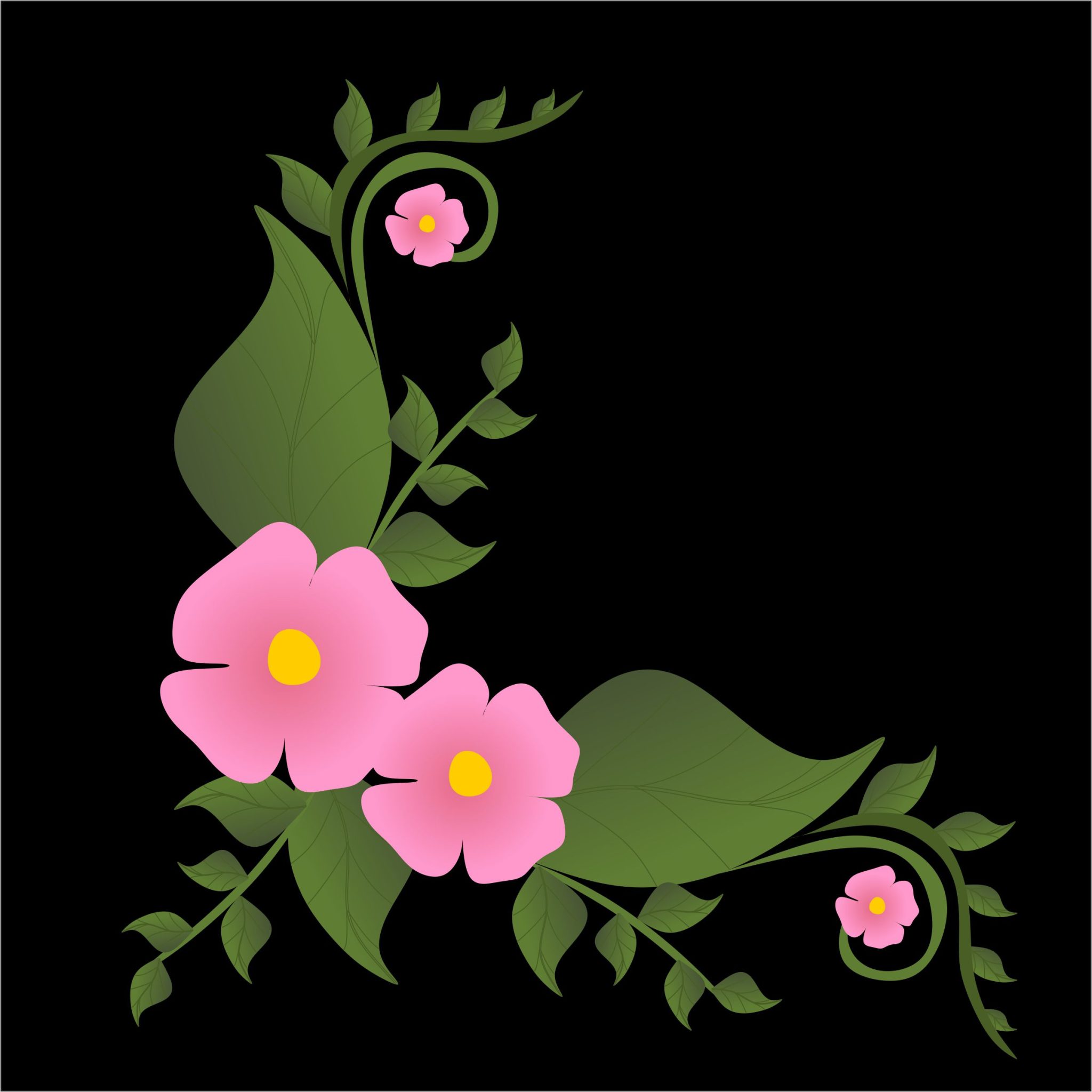 best flower corner design cdr file