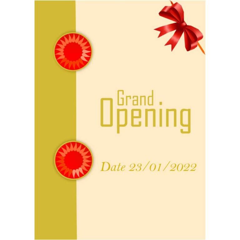 jewellery shop opening invitation card