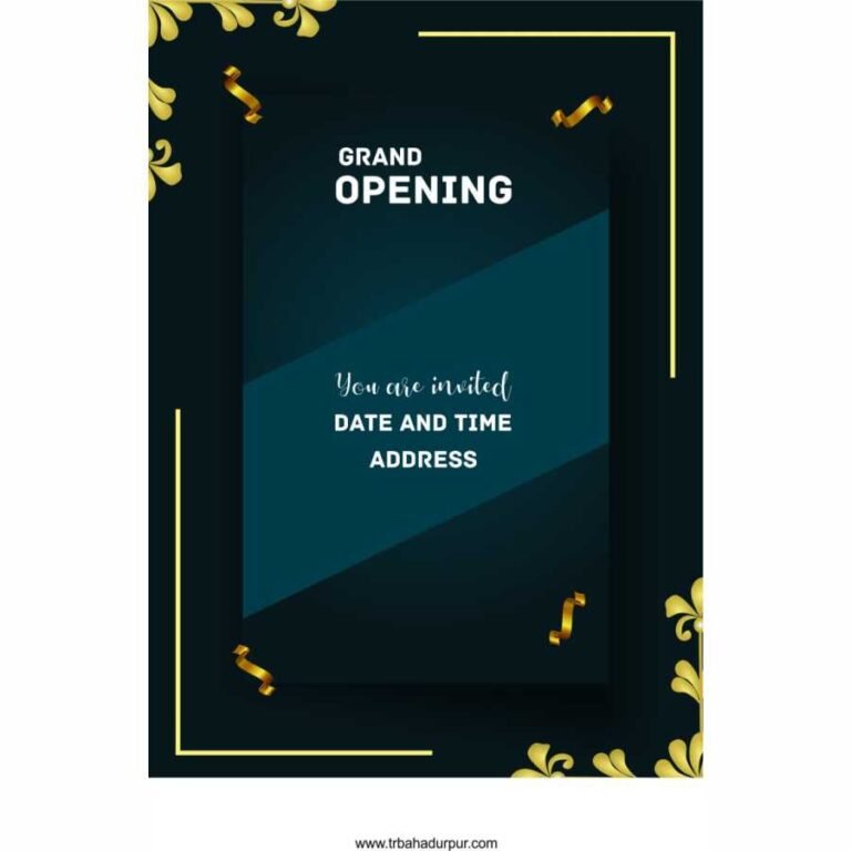 Shop Opening Invitation Card Design CDR File
