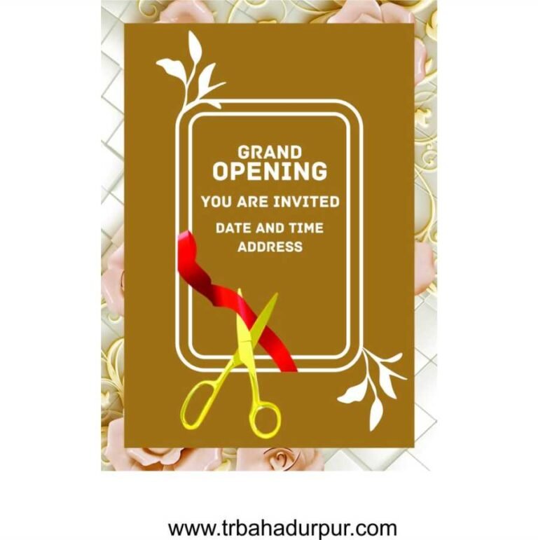 Shop Opening Invitation Card for Offset Print