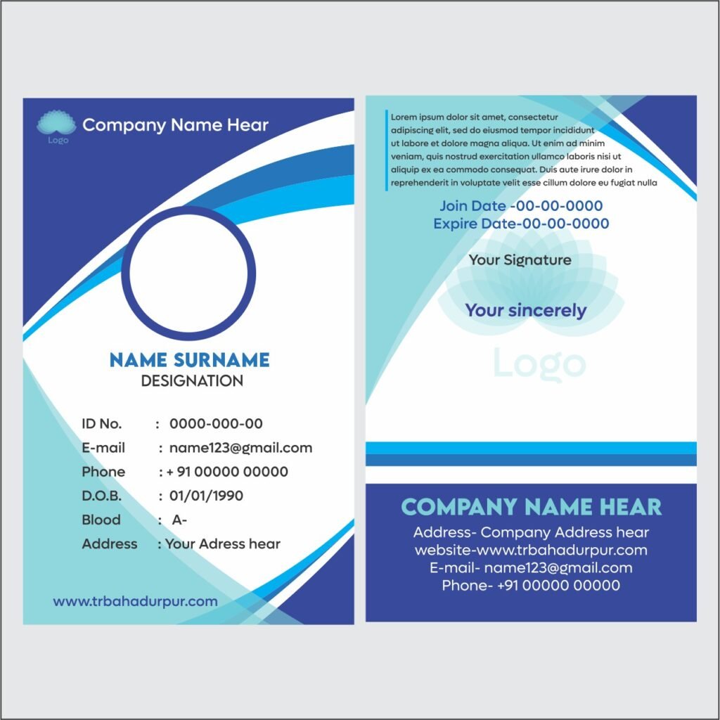 School Identity Cards, School ID Card Template CDR File