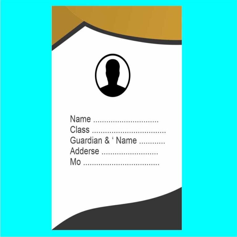 School Identity Cards, School ID Card Template CDR File