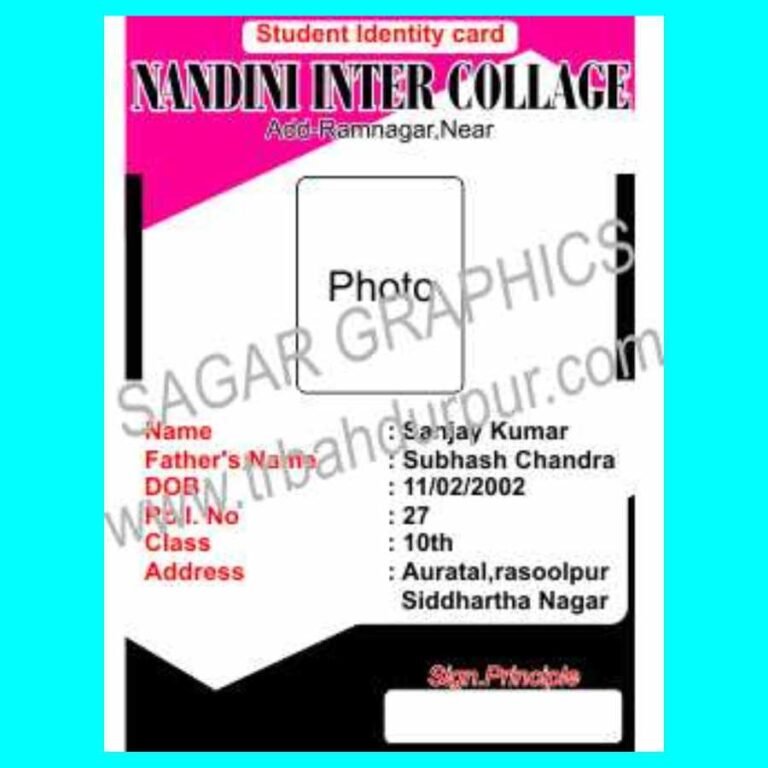 School Identity Cards, School ID Card Template CDR File