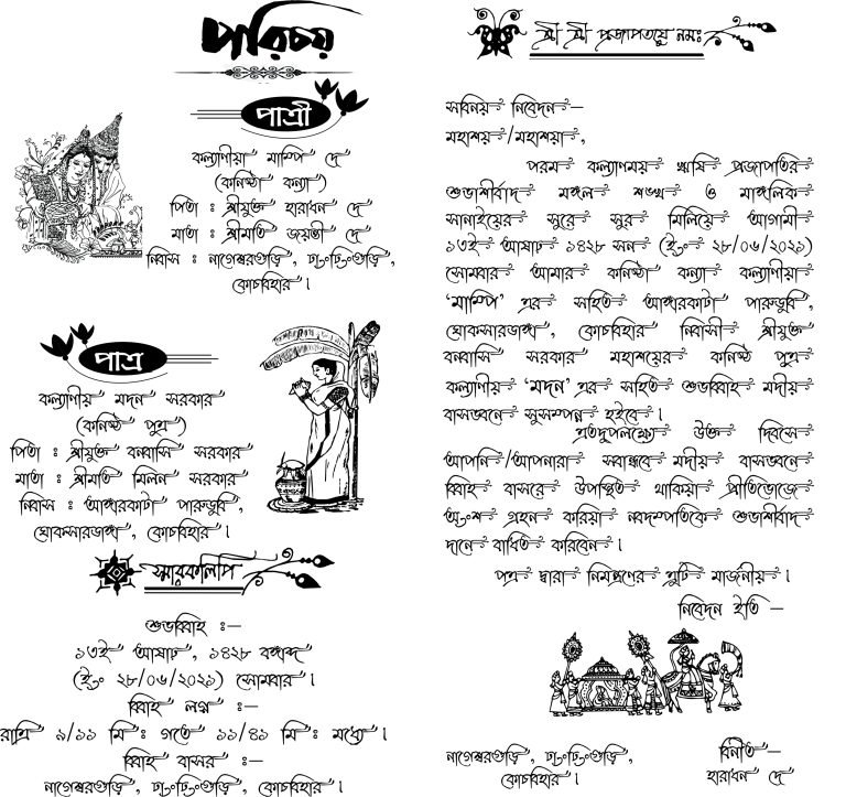 Hindu Wedding Card 11+ CDR