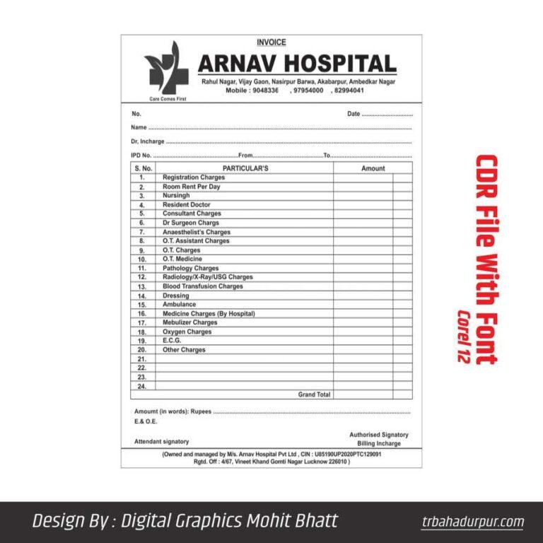 GST TAX INVOICE GST Bill Book Design
