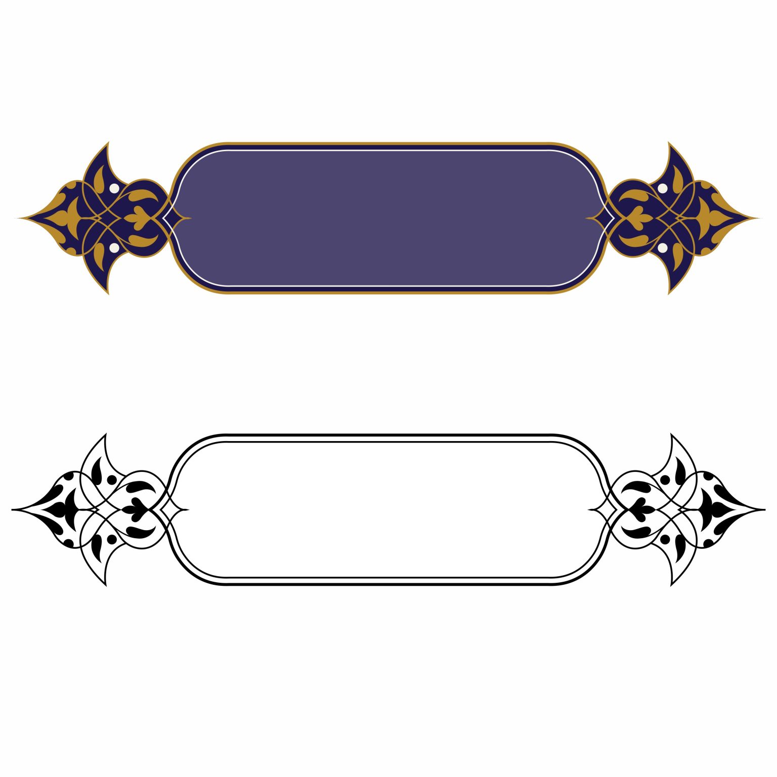 Vector Floral Rectangle Frame 2