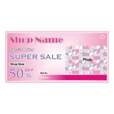 Super Sale Offer Flex In Pink Background