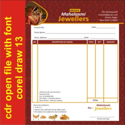 color bill book cdr file