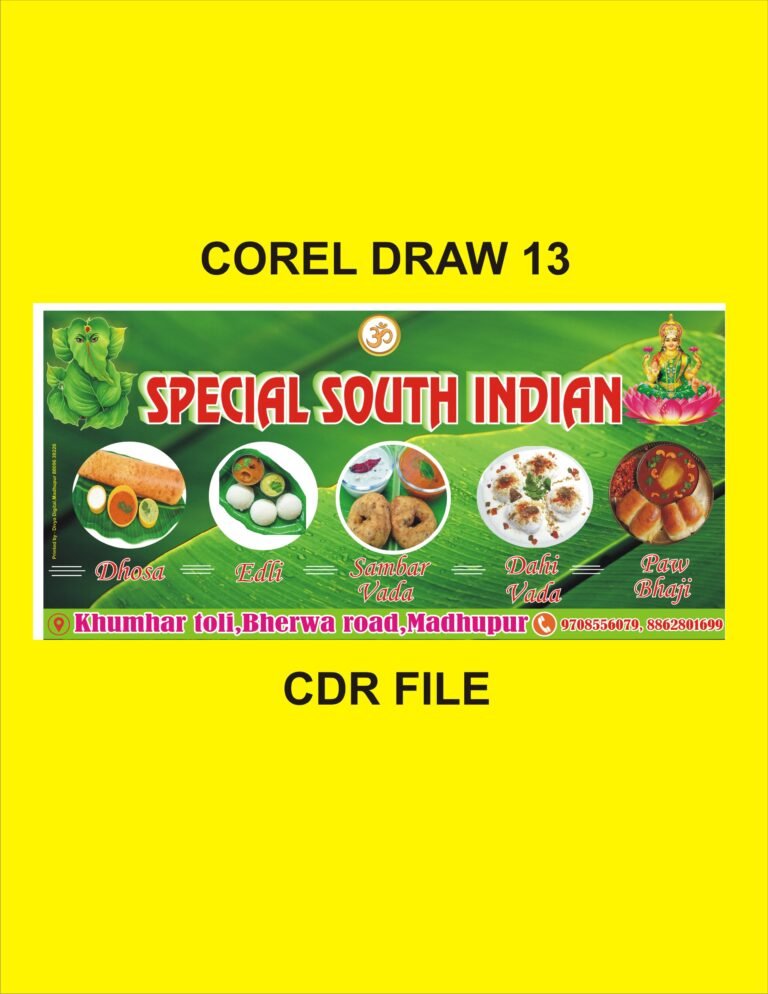 Fast Food Flex Design Cdr File With Font