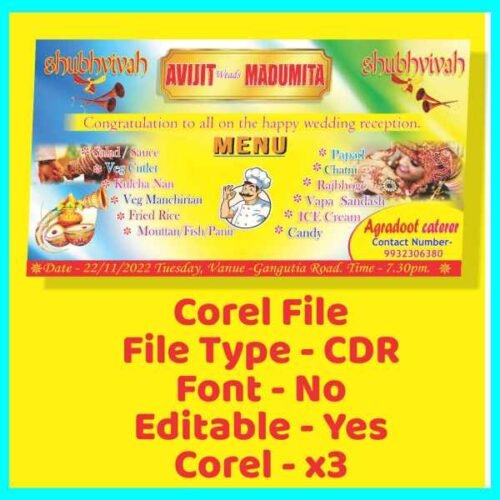 Pizza Shop Menu Card Design CDR File