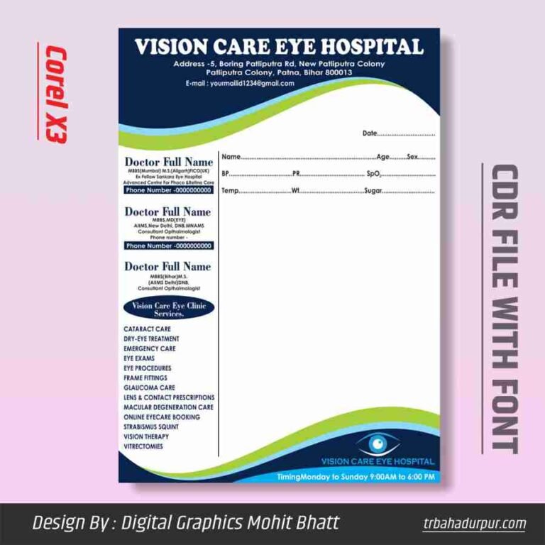 Doctor Letter Head Design CDR File