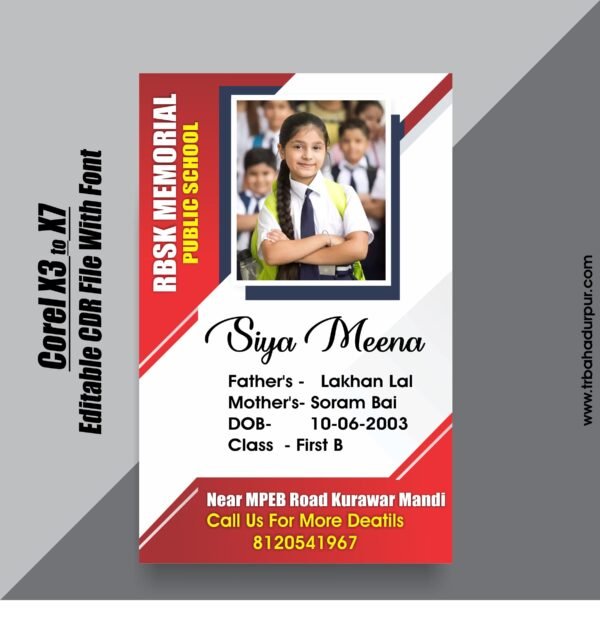School pamphlet design CDR File - TR BAHADURPUR