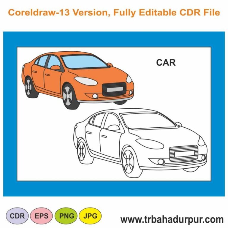 Car Illustration Is A Fully Editable Cdr 13 Version File