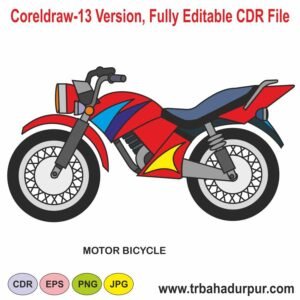 Motor Bicycle fully editable cdr 13 version file