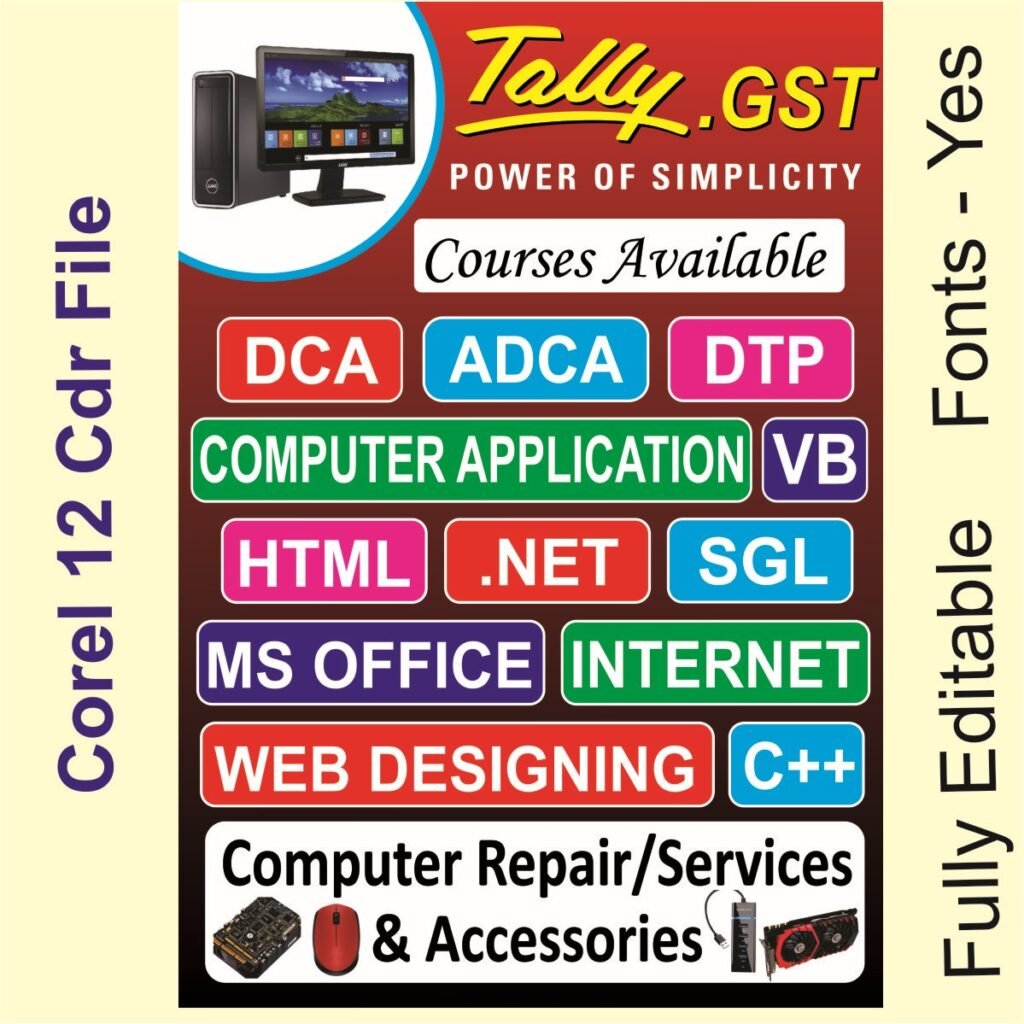 Computer Centre Banner Design Cdr