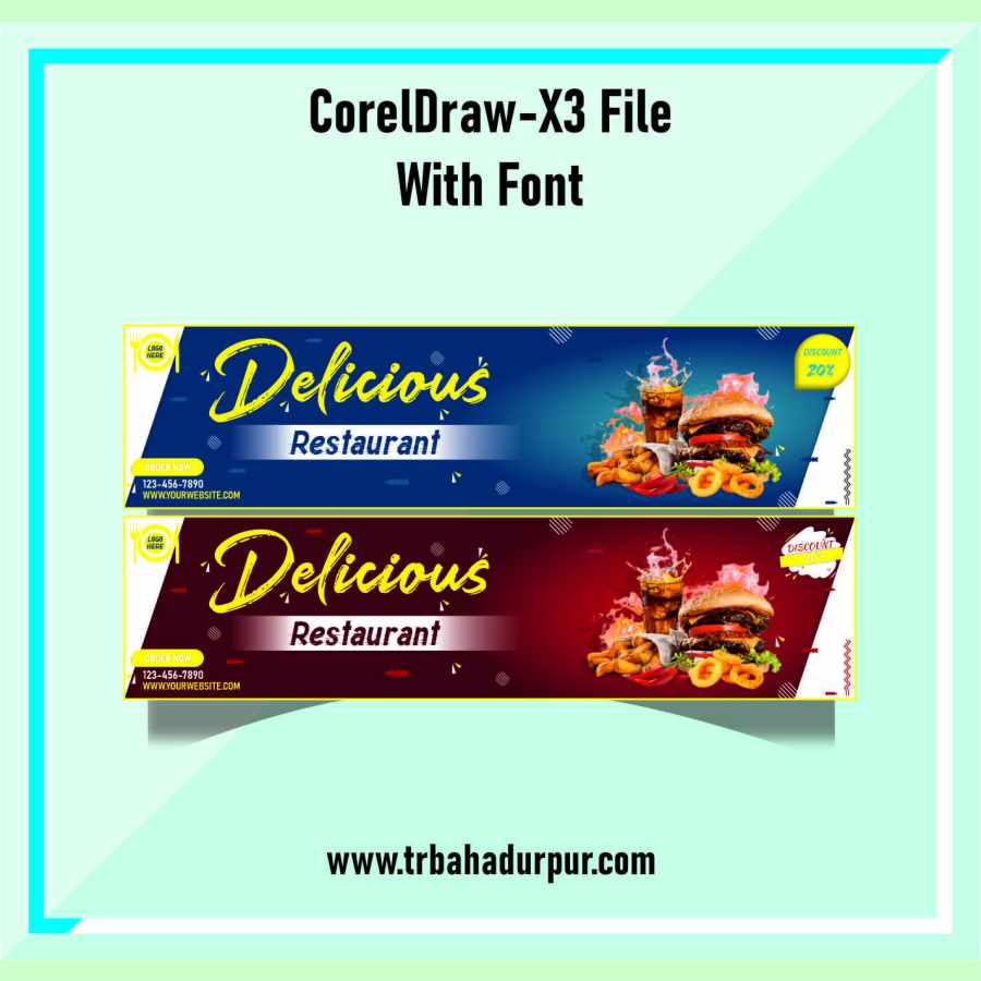 Food Menu Restaurant Banner New Design Cdr File Full Vector Food Menu Restaurant Banner New Design Cdr File Full Vector