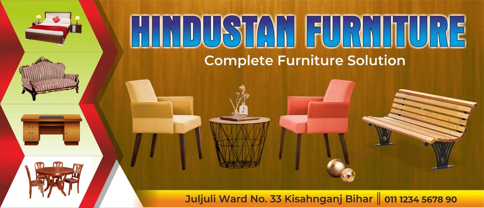 Furniture Banner Flex CDR File Eps File & Adobe Illustrator File