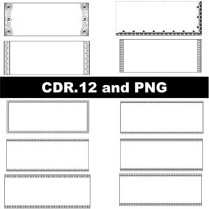 Frame Border Design 2 Fold Wedding Card Cdr File