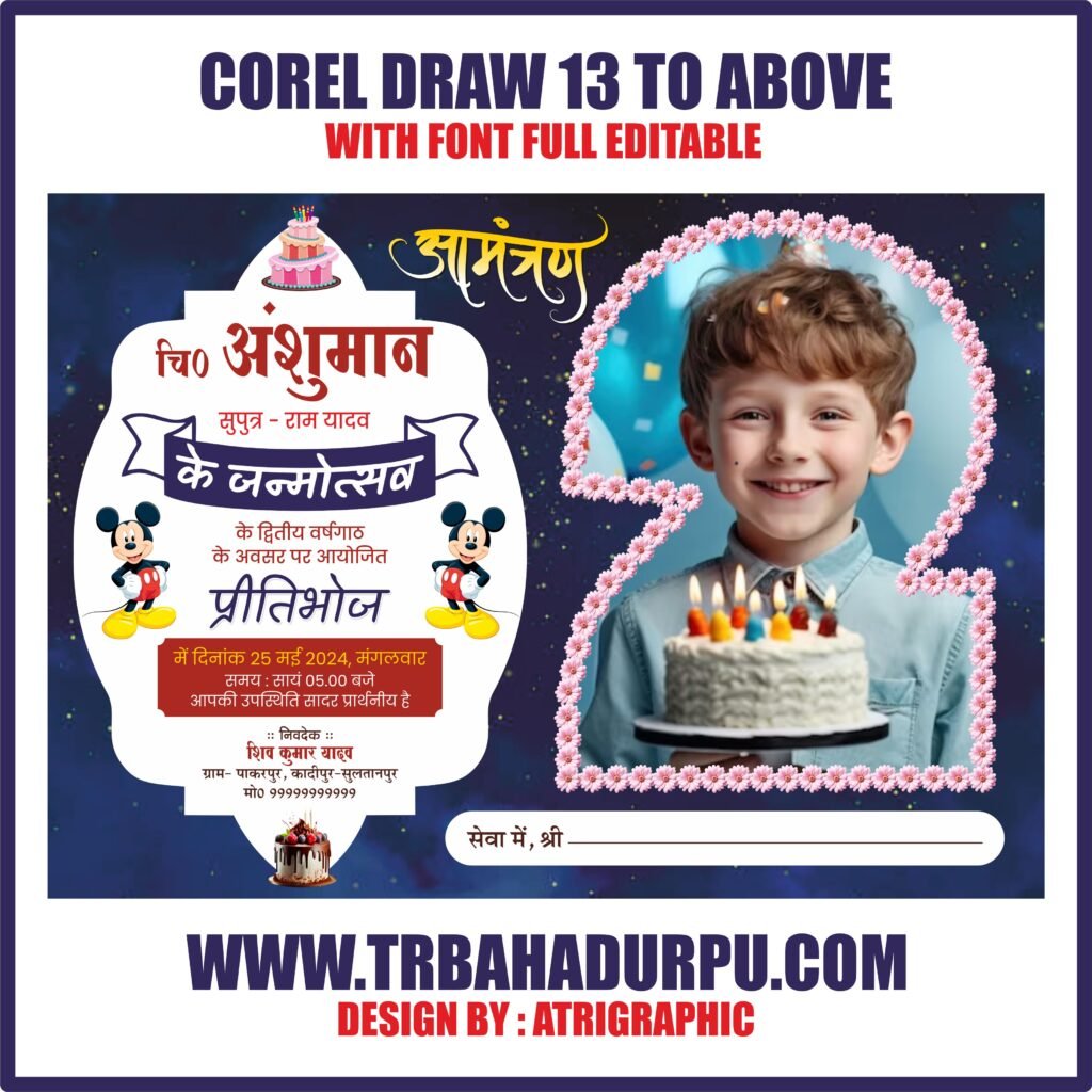 Multicolor Birthday Invitation Design New