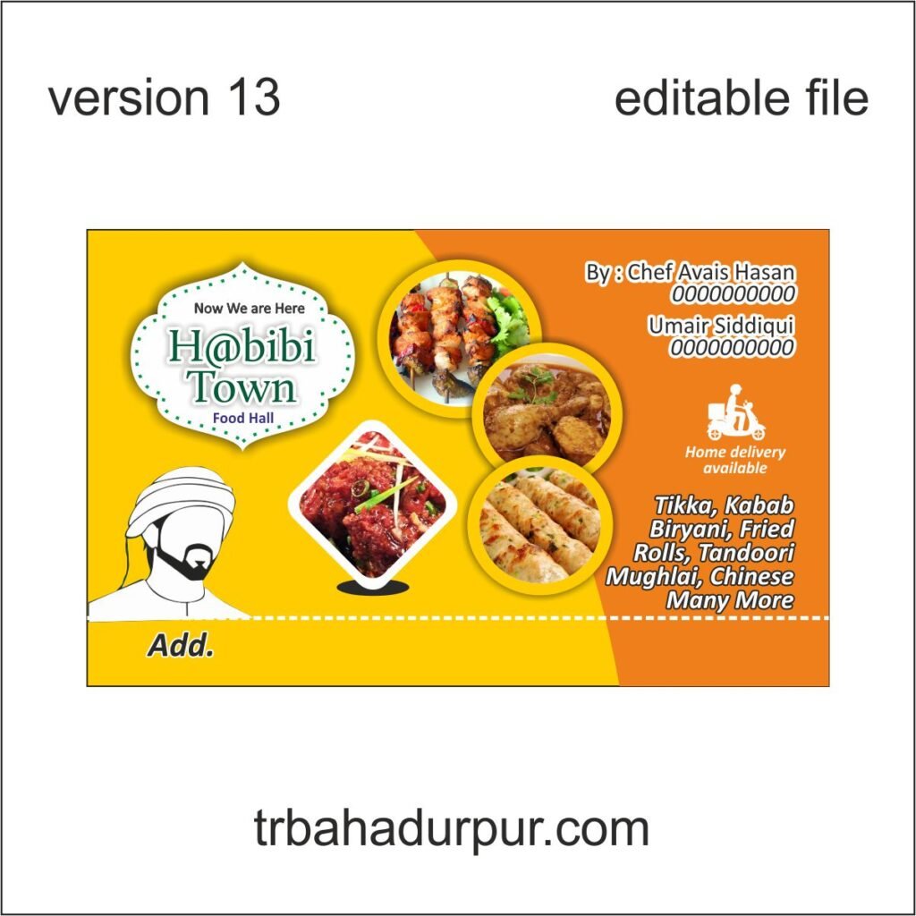 new sweet chef visiting card business fancy card