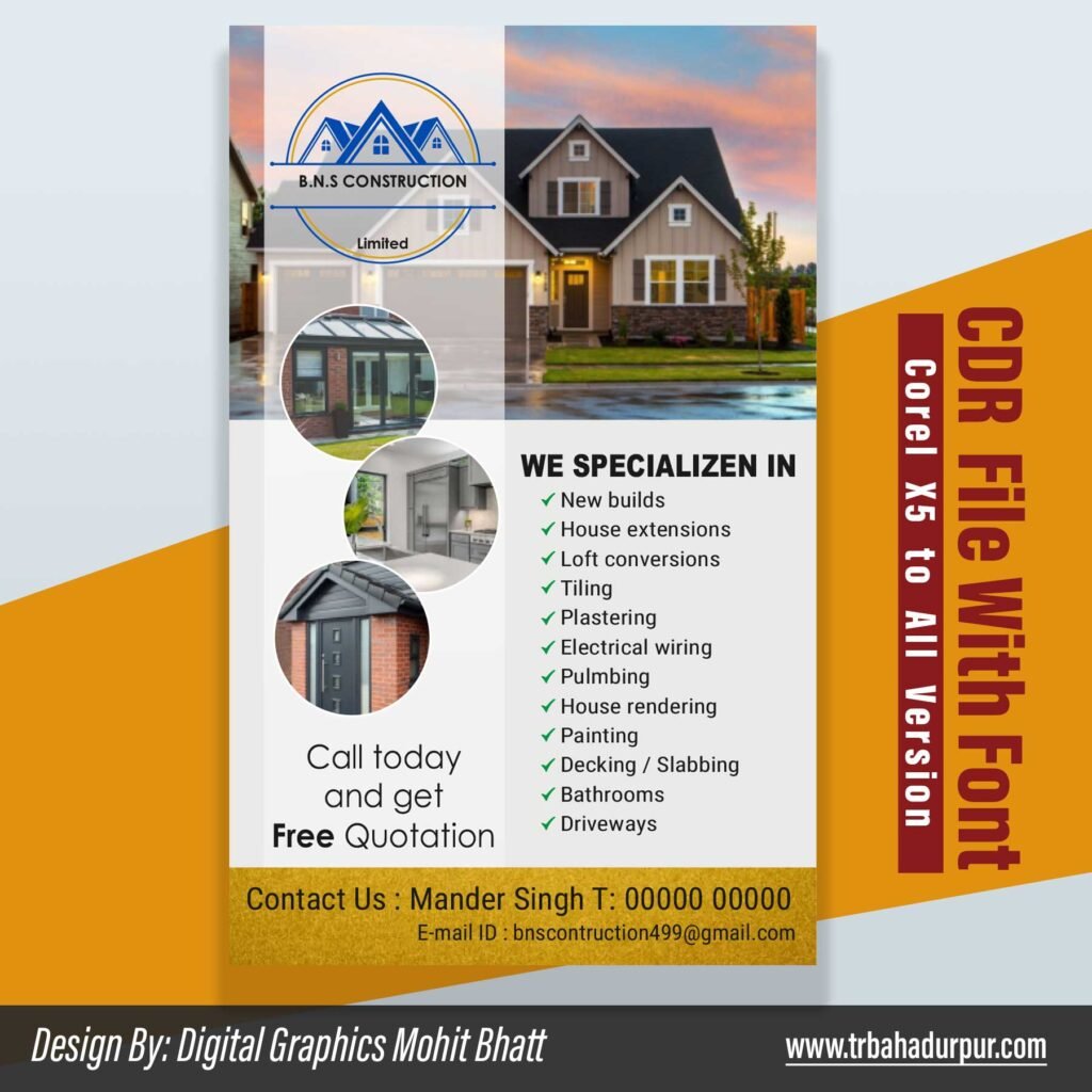 Furniture Pamphlet Design CDR File