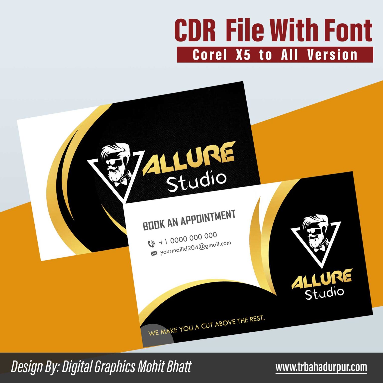Salon Visiting Business Card Design CDR File