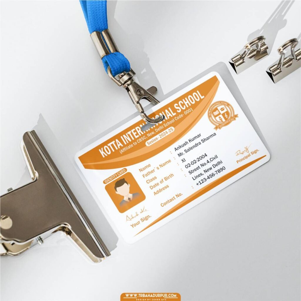 School Id Card Design Cdr File