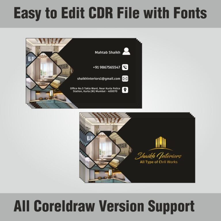 New Interior Design Business Card & Visiting Card Desgin