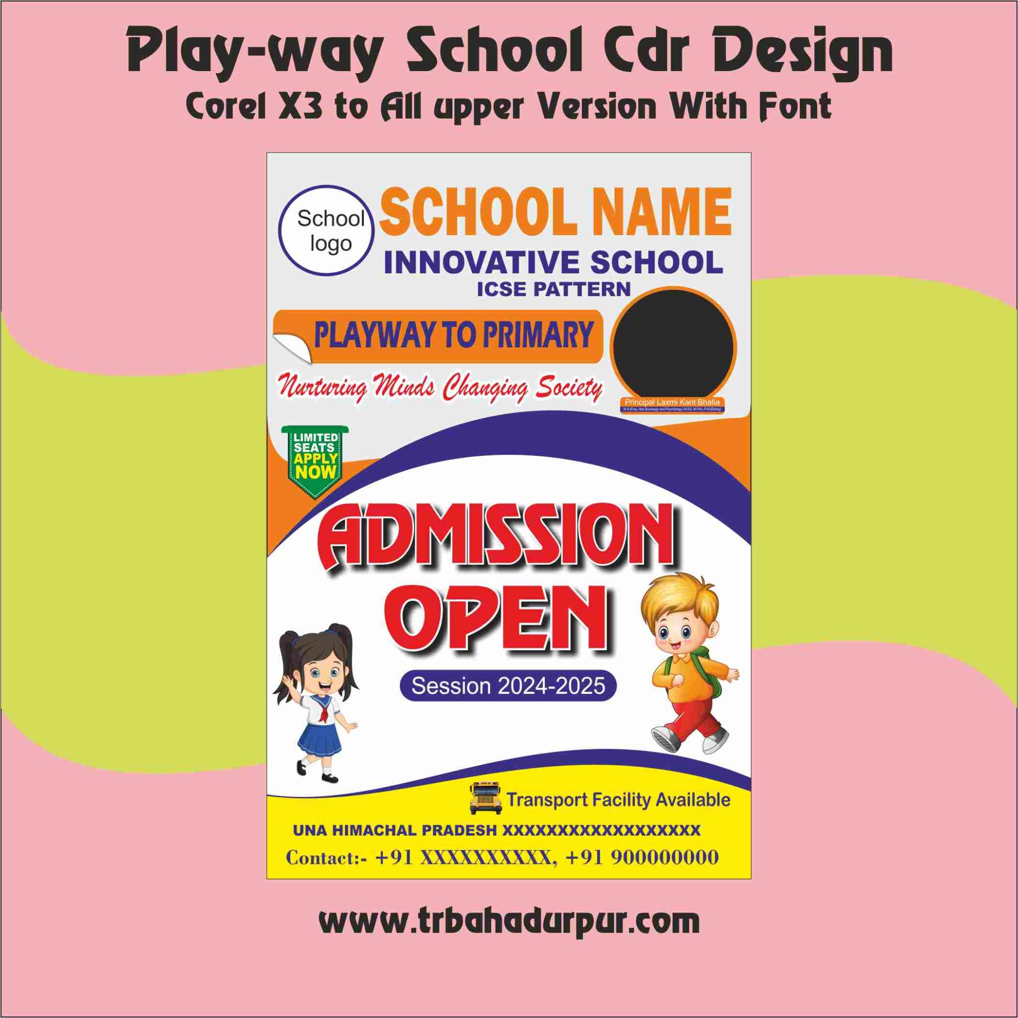 Standee School Admission Cdr Design