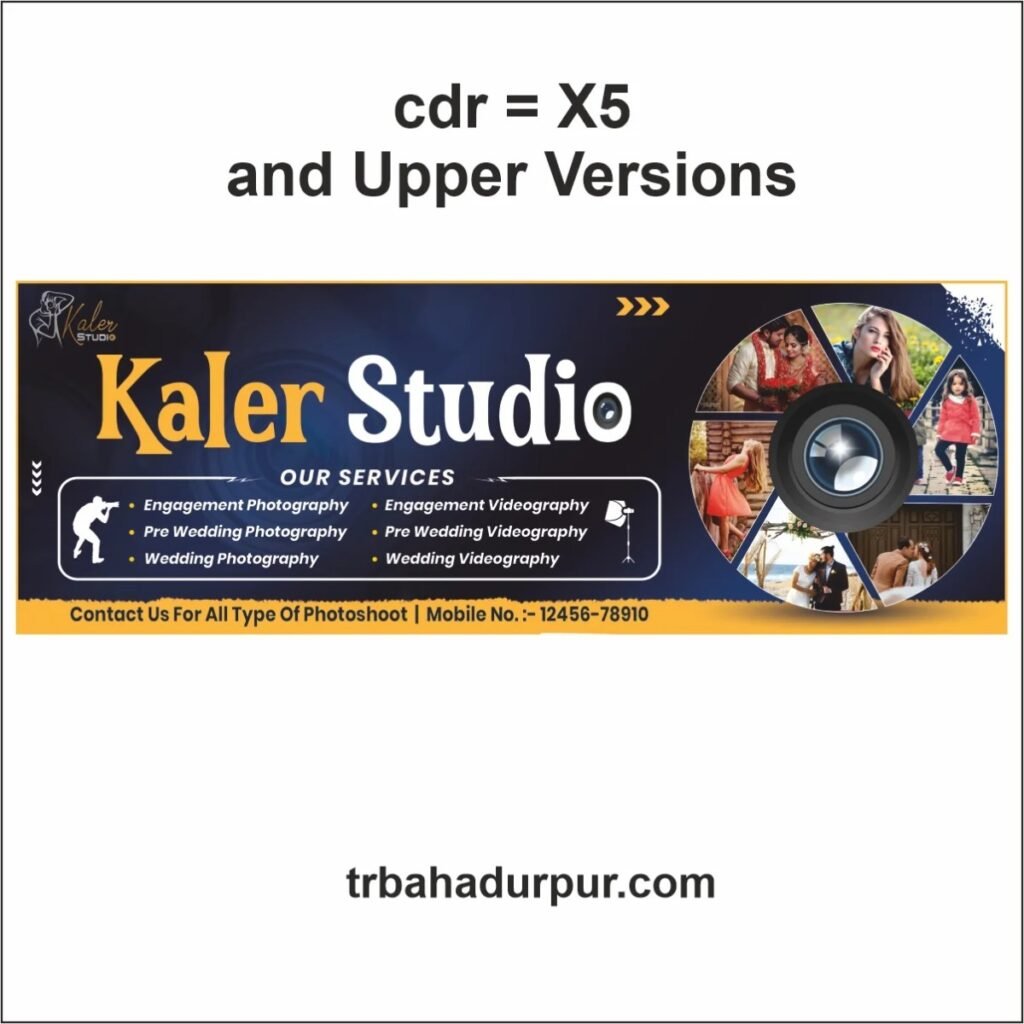 Studio Banner Cdr = X5 Size 10 X 3.5