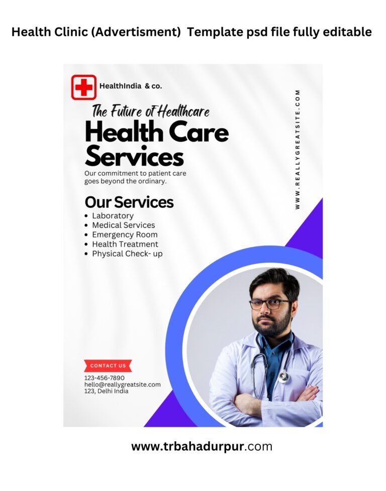 Health Clinic (Advertisement) Template PSD Fully Editable