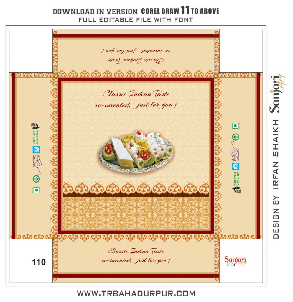 TRADITIONAL GIFT BOX DESIGN CDR FILE