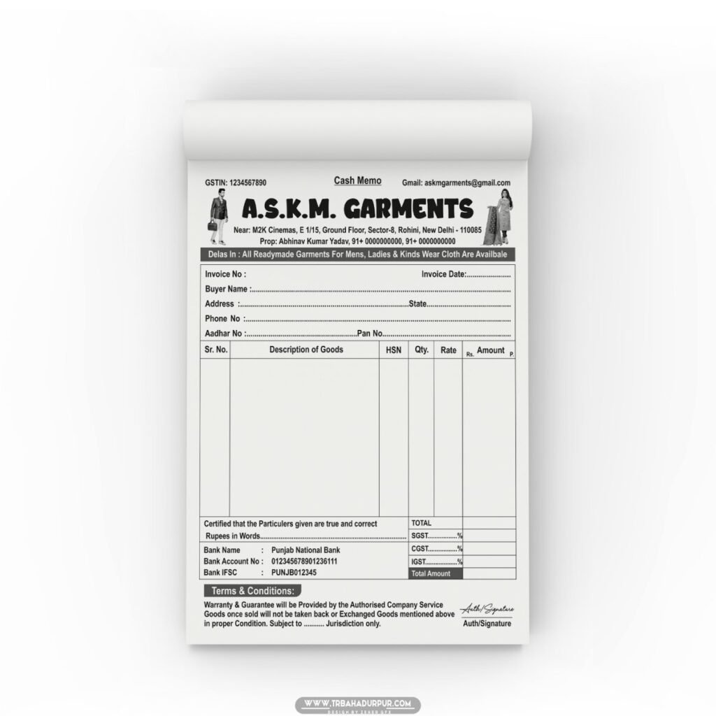 400+ Bill Book Designs Download Editable CDR Files