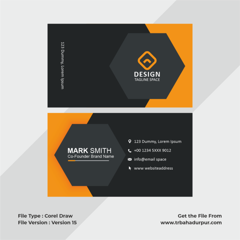Simple Professional Design | Visiting Card CDR File