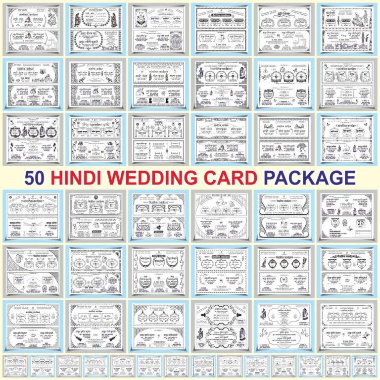 Hindu Wedding Card Cdr Packages
