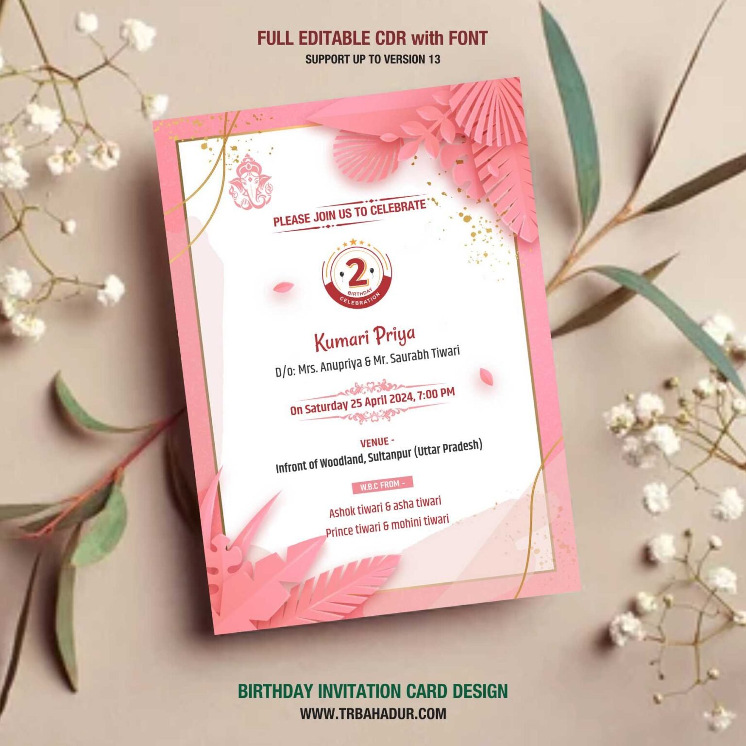 Birthday Invitation Card | Invitation Card | Digital Invitation Card
