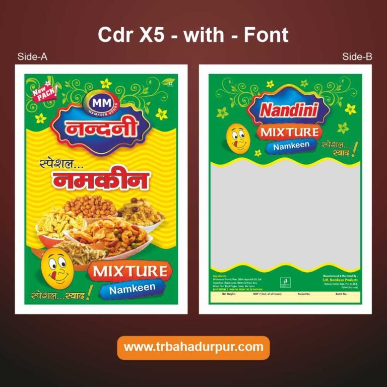 Namkeen Pouch Packet Design Cdr