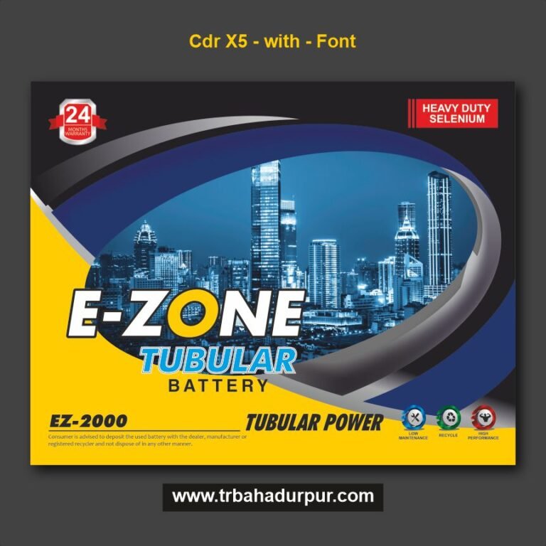 Tubular Battery Sticker Design Cdr