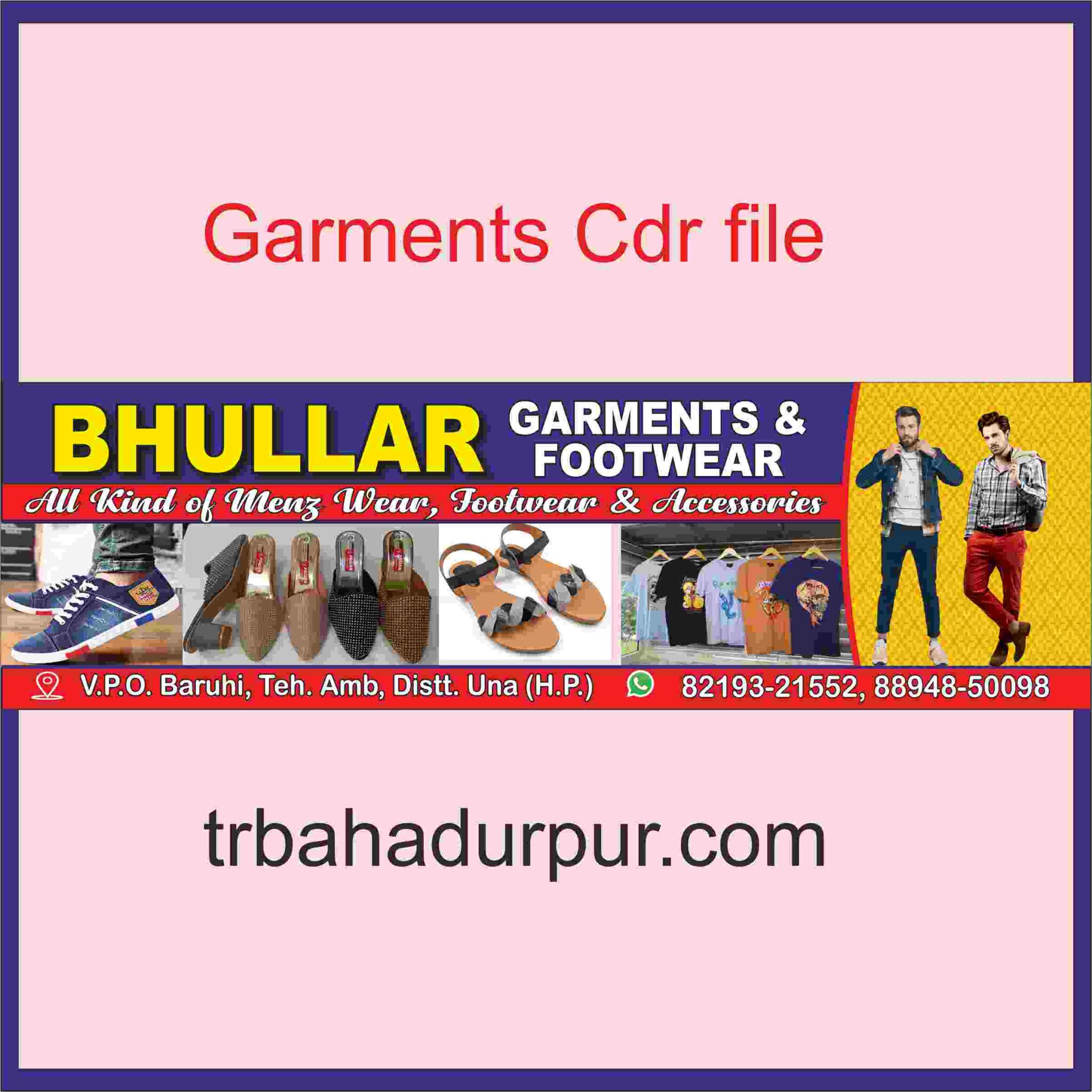 Garments & Footwear Cdr Design