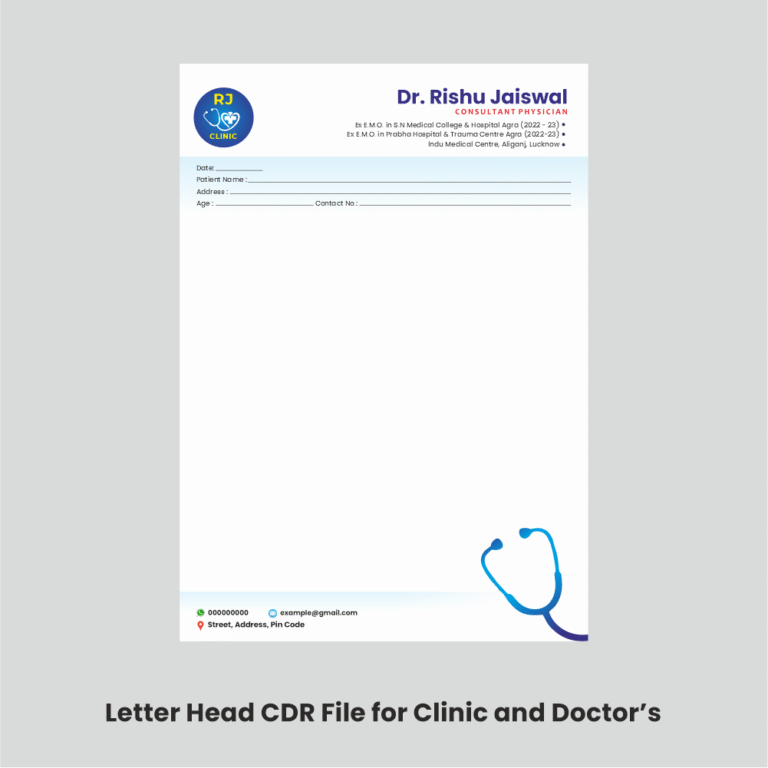 Letter Head CDR File | Doctor And Clinic | Letter Head Design